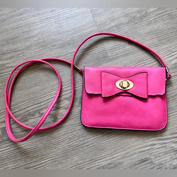 Charlie Paige | Bags | Charlie Paige Hot Barbie Pink Crossbody Bow ...